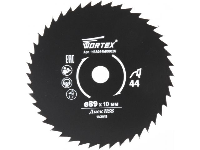 Saw blade for metal 89x10 mm 44 teeth. HS S044 M WORTEX for HS 2865 ...