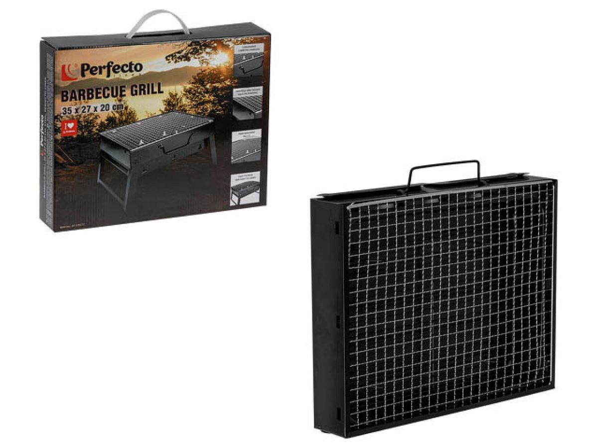 Barbecue grill, 35x27x20 cm, steel, PERFECTO LINEA - NINGBO ECO GROUP