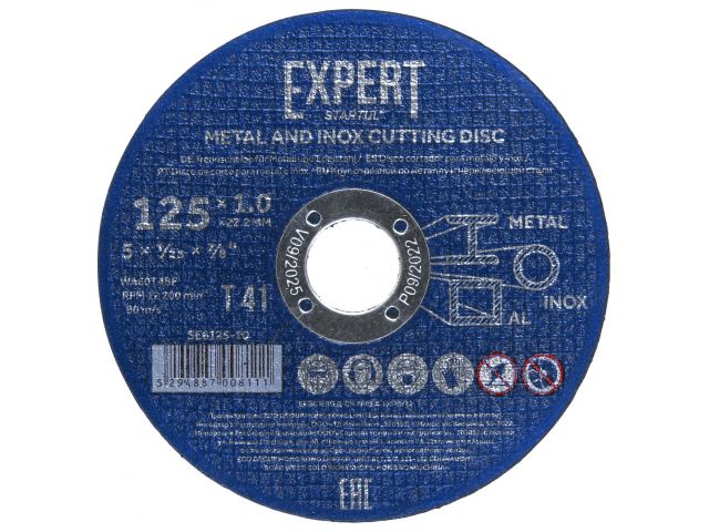 Cutting disc for metal T41-125x1.0x22.2mm EXPERT STARTUL - NINGBO ECO GROUP