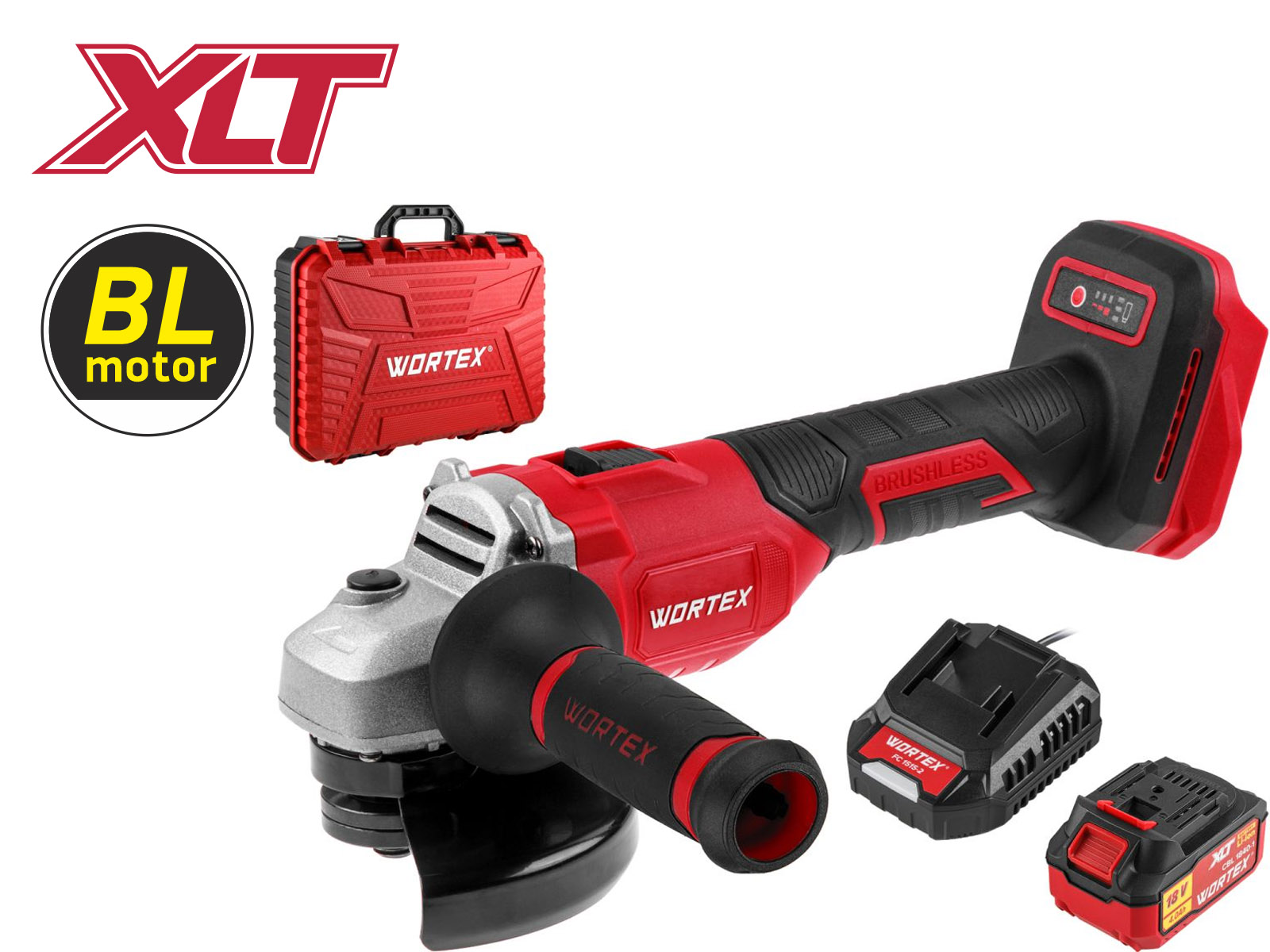 Cordless angle grinder WORTEX LX CAG 1812-1 E XLT SET - NINGBO ECO GROUP