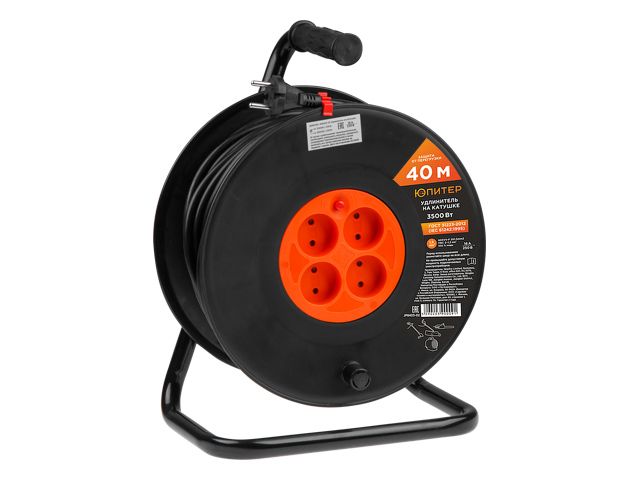Cable reel, 4 sockets; 40m; without grounding; 2х1,5 ЮПИТЕР - NINGBO ...