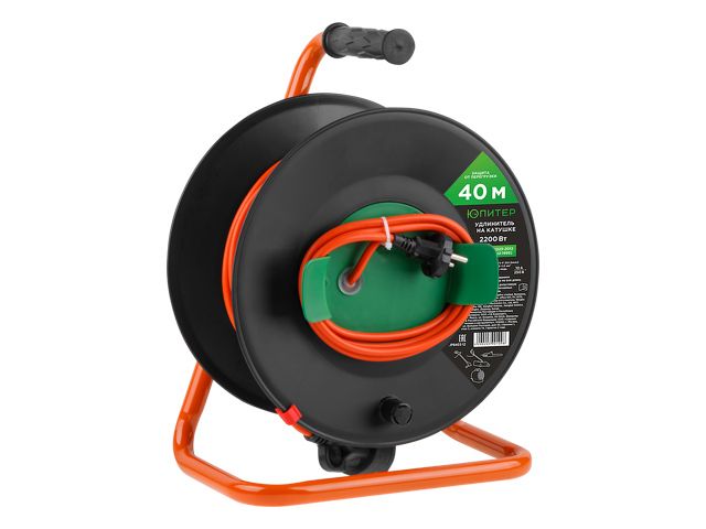 Cable reel, 1 sockets; 40m; without grounding; 2х1,0 ЮПИТЕР - NINGBO ...