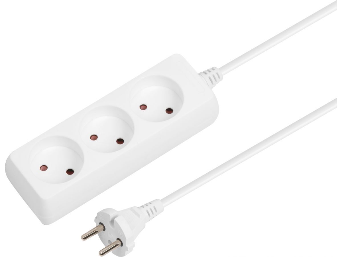 Extension cord, 3 sockets; 1,5m; without grounding; 2х0,75 ЮПИТЕР ...