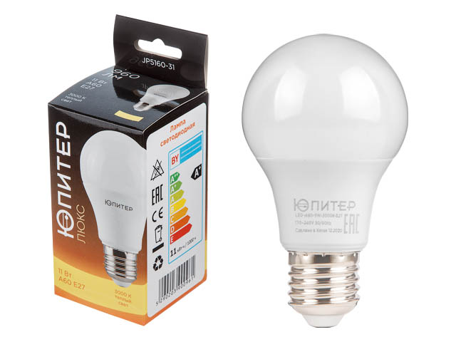 LED bulb A60 11W 170-240V E27 3000K ЮПИТЕР - NINGBO ECO GROUP