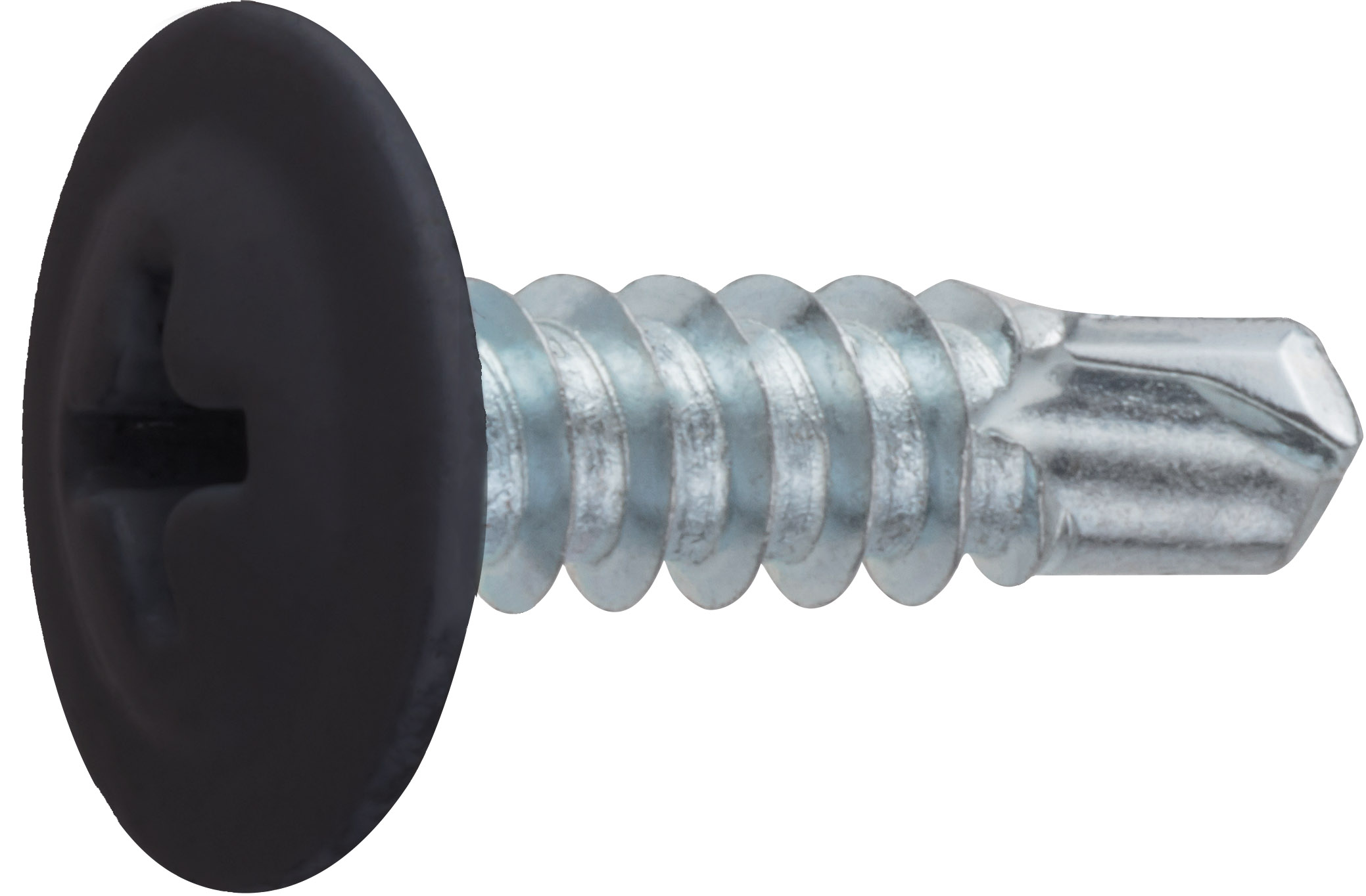 Modified truss head screw zinc plated drill point 4.2х16 RAL 9005 Jet ...