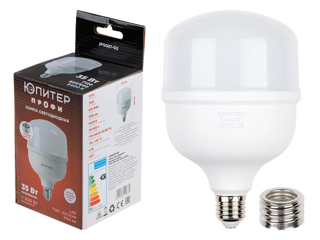 LED industrial bulb T120 35W 170-240V E27 6400K ЮПИТЕР - NINGBO ECO GROUP